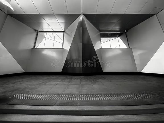Geometric Structure of a Subway Station Stock Photo - Image of metro ...