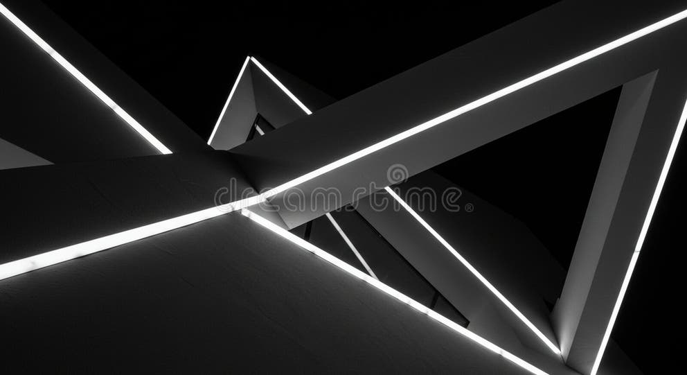 Geometric Structures with Illuminated Edges Form a Complex Pattern ...