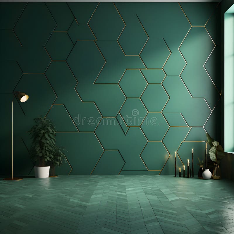 Geometric Studio Mockup Blue Background, Product Lights, and Floor ...