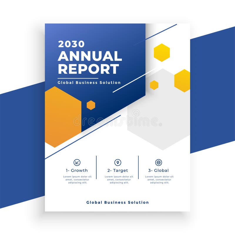Geometric Style Business Annual Report Leaflet Design a Modern Concept ...