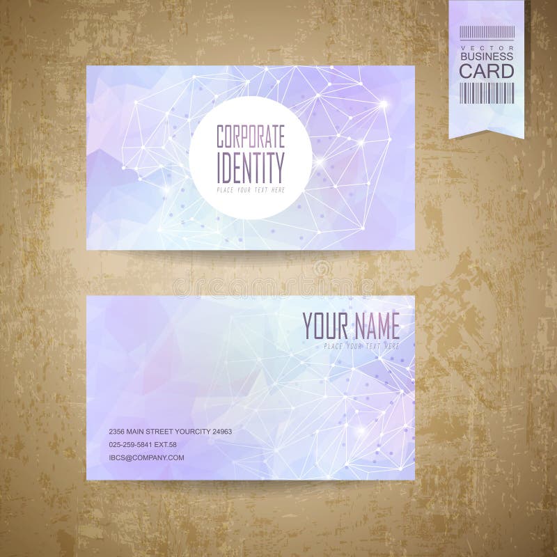 Geometric Style Business Card Design Stock Vector - Illustration of ...