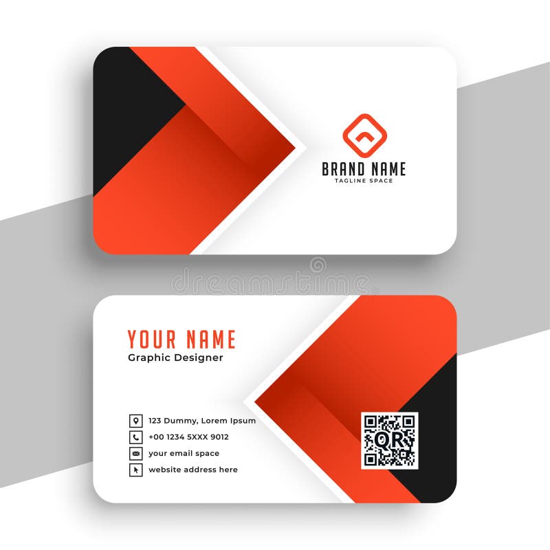Geometric Style Business Identity Card Template for Individual Info ...
