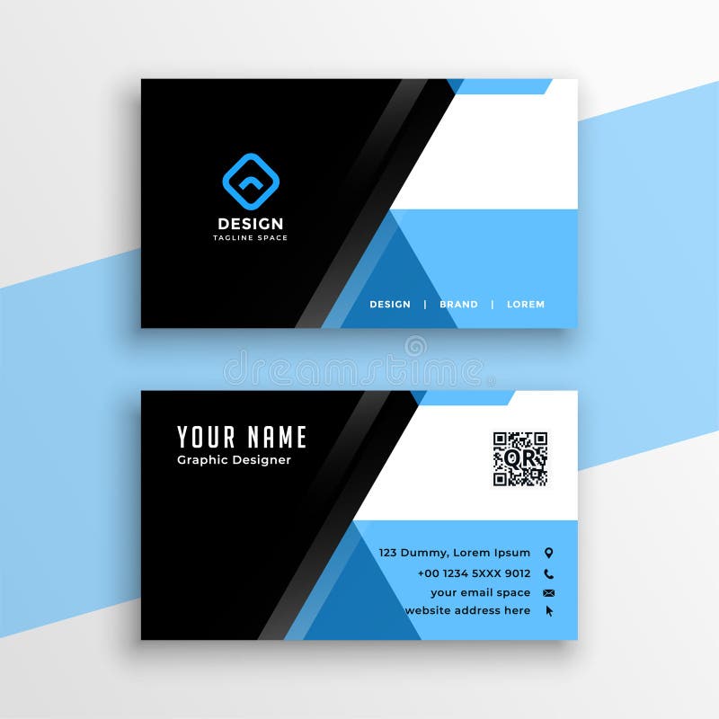 Geometric Style Company Visiting Card Template for Individual Identity ...