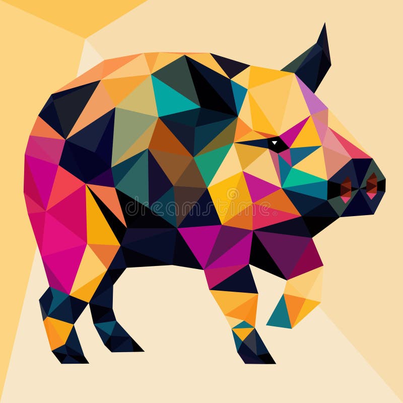 Geometric Pig Stock Illustrations – 1,781 Geometric Pig Stock ...