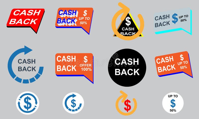 Cash Back Vector Template, Sale Tag, Up To 50 , Offer 100 Vector ...