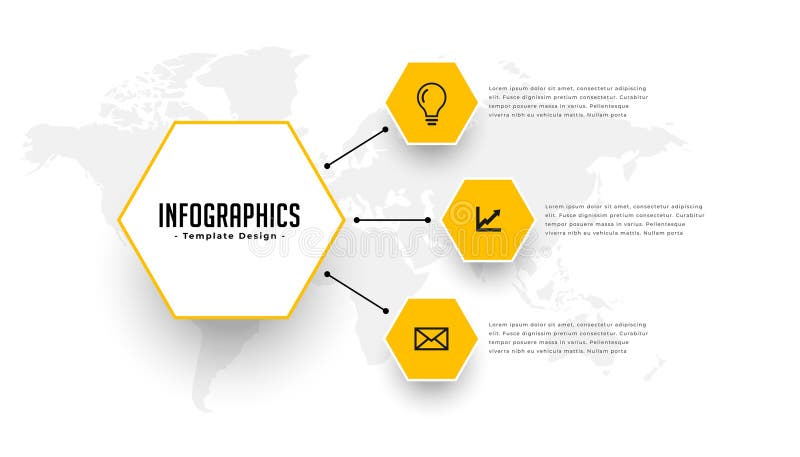 Geometric Style 3 Step Infographic Sequence Chart Template Design Stock ...