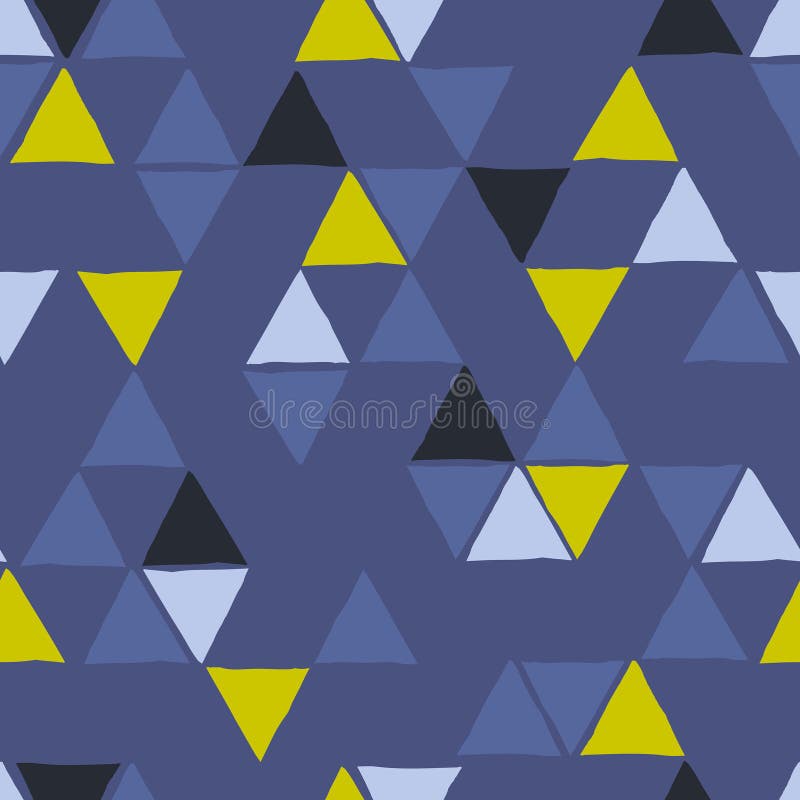 Vector Seamless Pattern with Triangles. Stock Vector - Illustration of ...