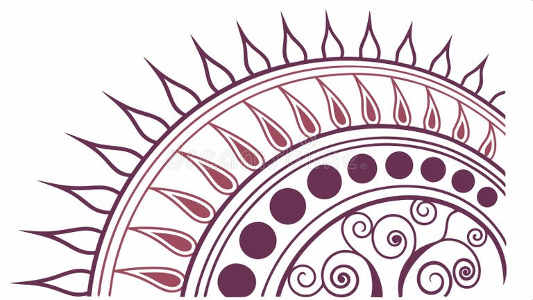 Geometric Sun or Mandala Pattern with Spikey Edge Vector Design ...