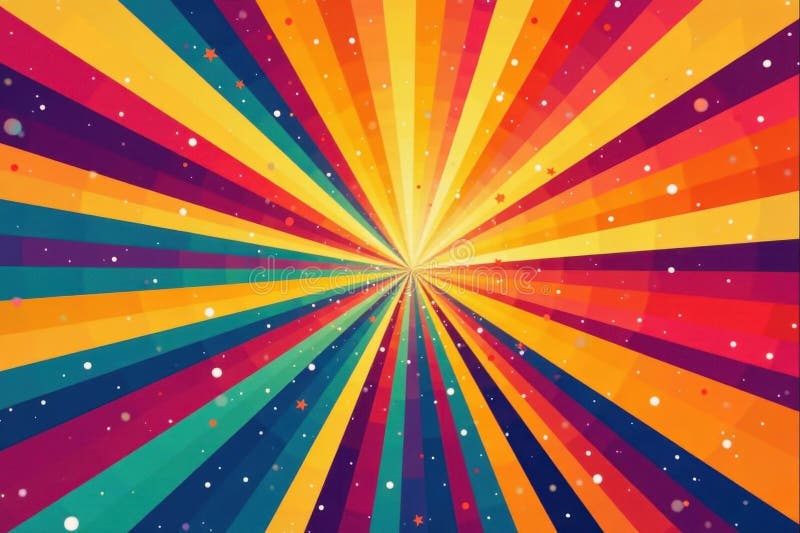 Geometric Sunburst Design, Bold Colours Playful Shapes, Optimistic ...