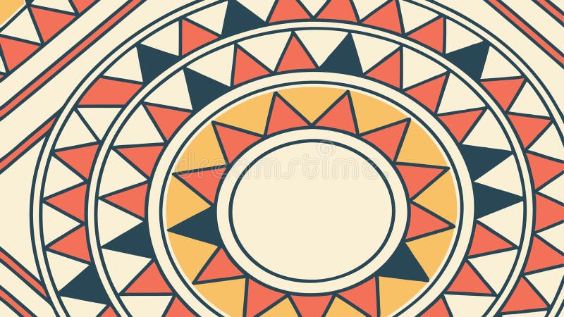 Geometric Sunburst Pattern, Abstract Decorative Art, Vector Design ...