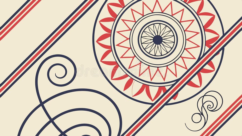 Geometric Sunburst Pattern, Abstract Radial Vector Design Generative AI ...