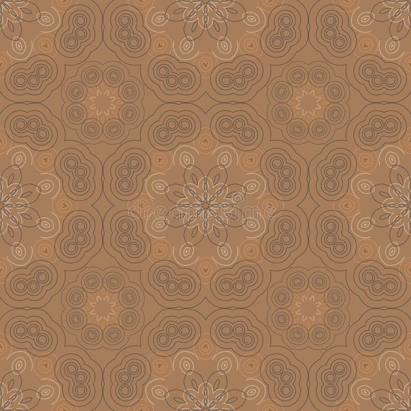 Geometric Swirls Intricate Seamless Pattern Stock Vector - Illustration ...