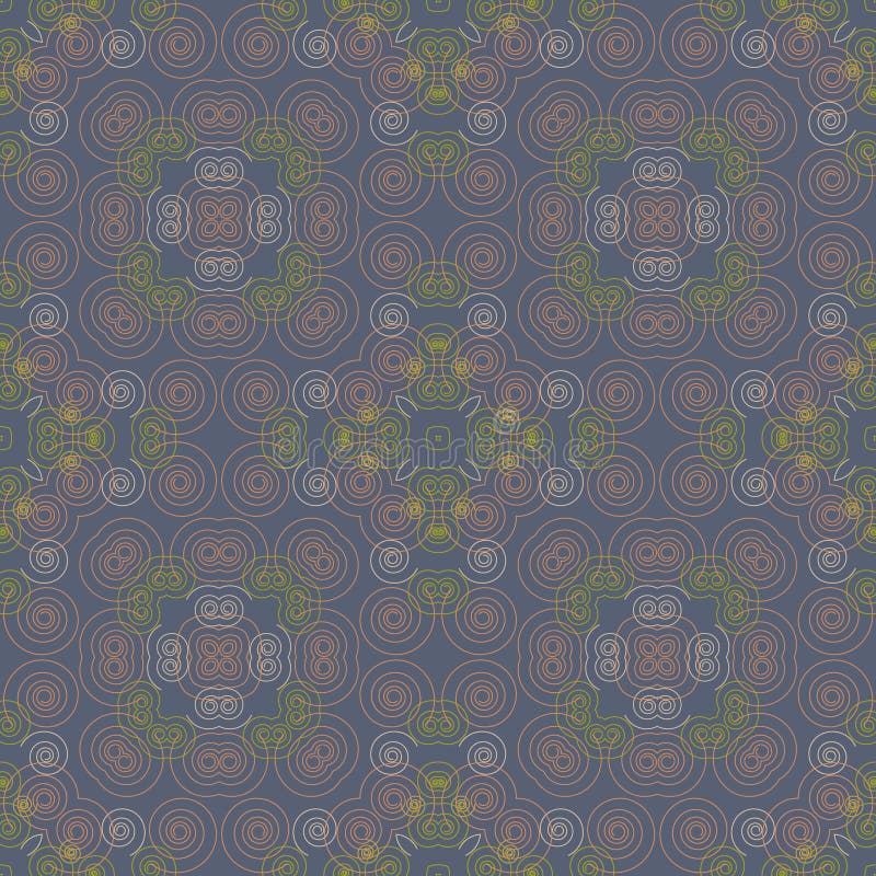 Geometric Swirls Intricate Seamless Pattern Stock Vector - Illustration ...