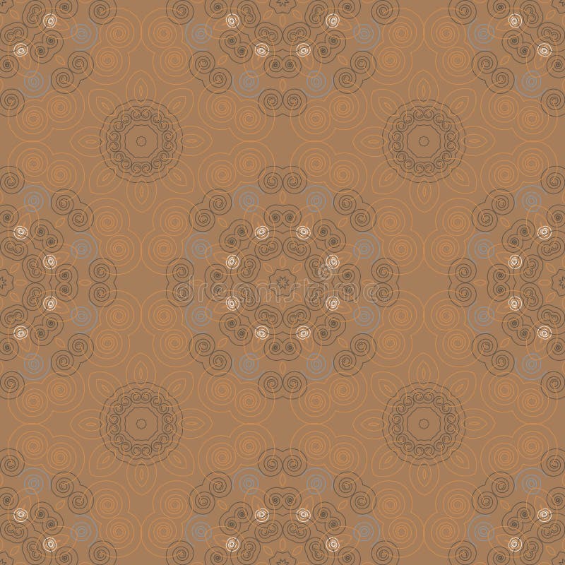 Geometric Swirls Intricate Seamless Pattern Stock Vector - Illustration ...