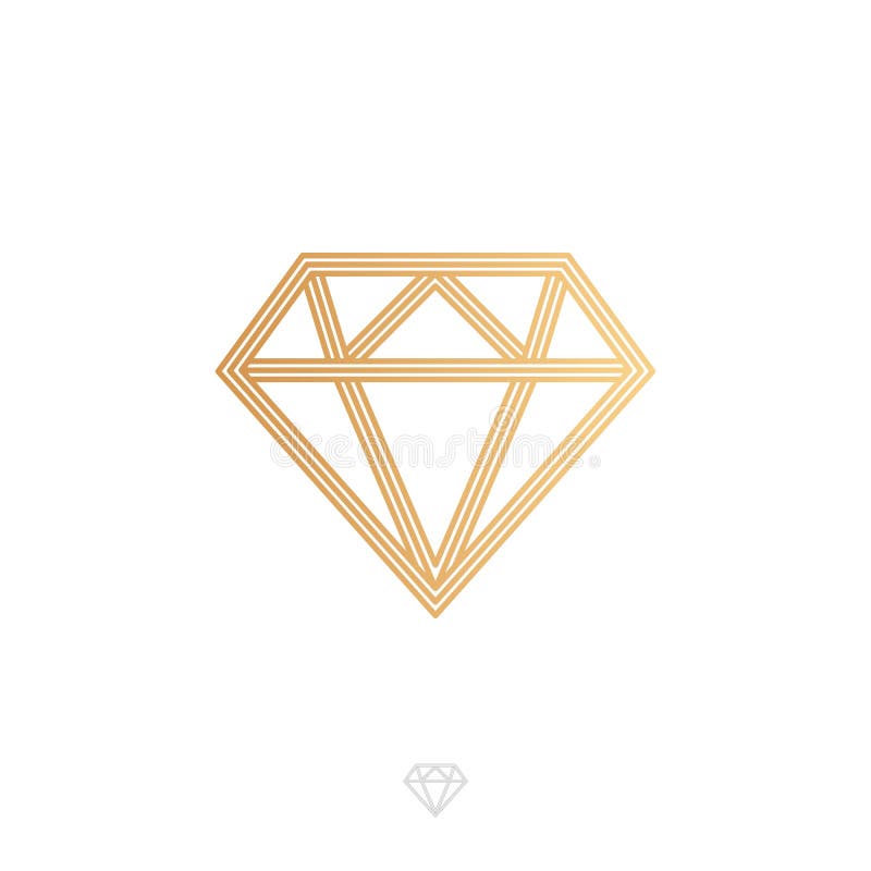 Geometric Symbol of Diamond Stock Vector - Illustration of triangle ...