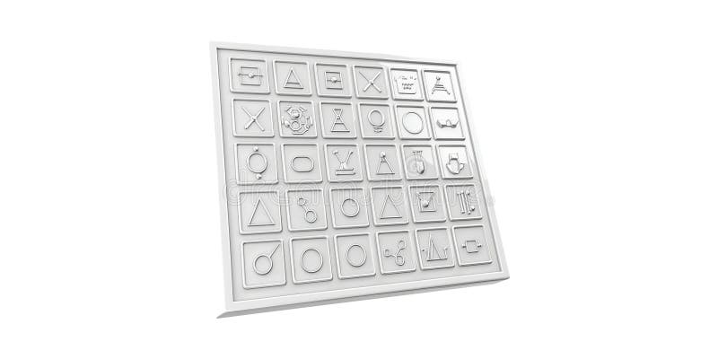Geometric Symbols Grid Isolated on Transparent Background Stock ...