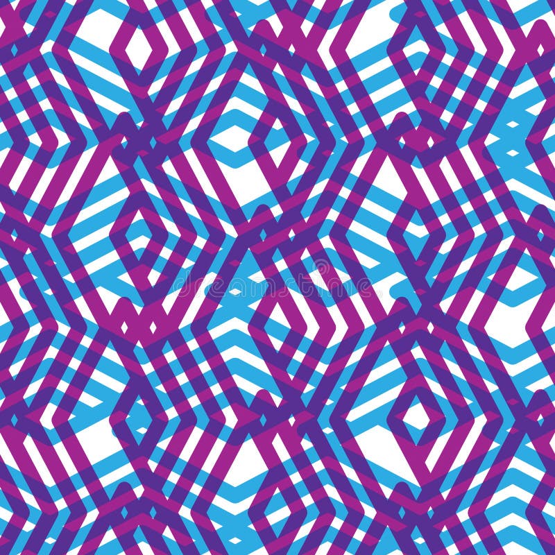 Geometric Symmetric Lined Seamless Pattern, Colorful Vector Endless ...