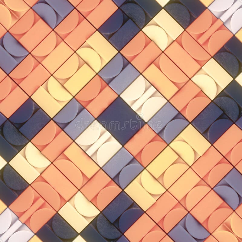 A Geometric Symmetrical Pattern of Intertwining Shapes. 3d Rendering ...