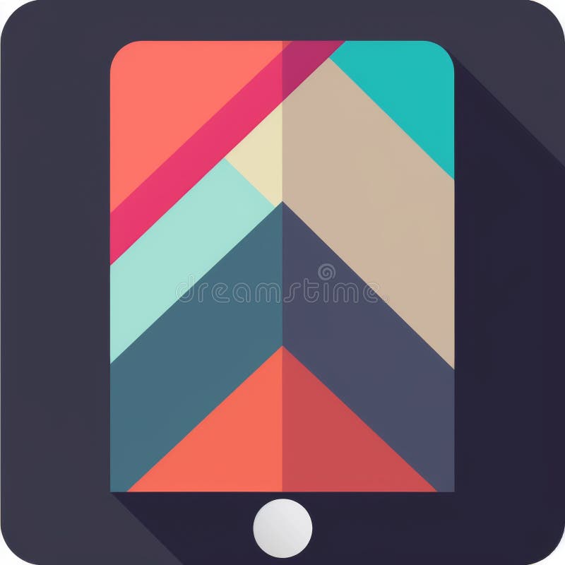 Geometric Tablet Design Icon Stock Illustration - Illustration of ...