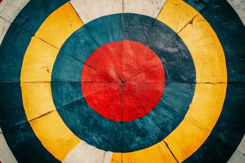 Geometric Target Pattern with Bold Colors for Business Illustrations ...