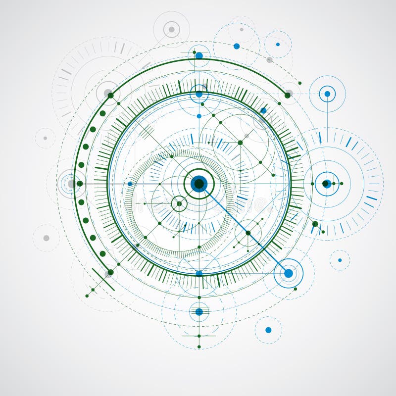 Geometric Technology Colorful Vector Drawing, Technical Wallpaper ...