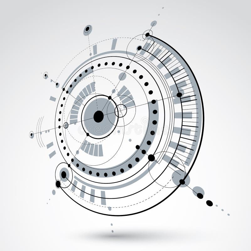 Geometric Technology Red Vector Drawing, Technical Wallpaper. Ab Stock ...