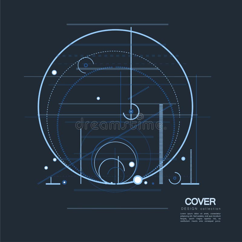 Geometric Technology Vector Drawing Design. Technical Wallpaper Stock ...