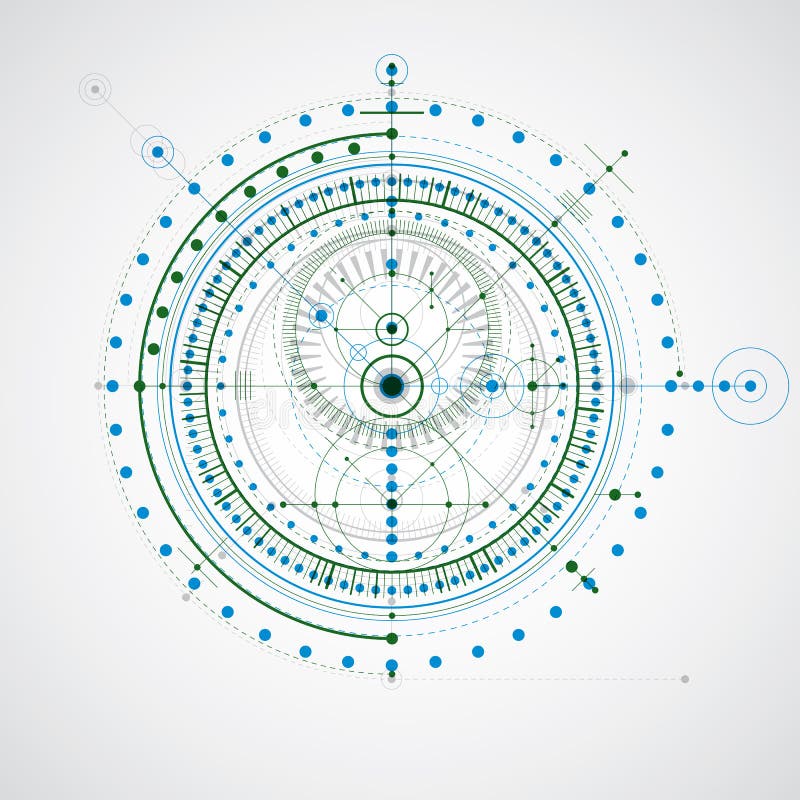 Geometric Technology Vector Drawing, Technical Wallpaper. Abstract ...