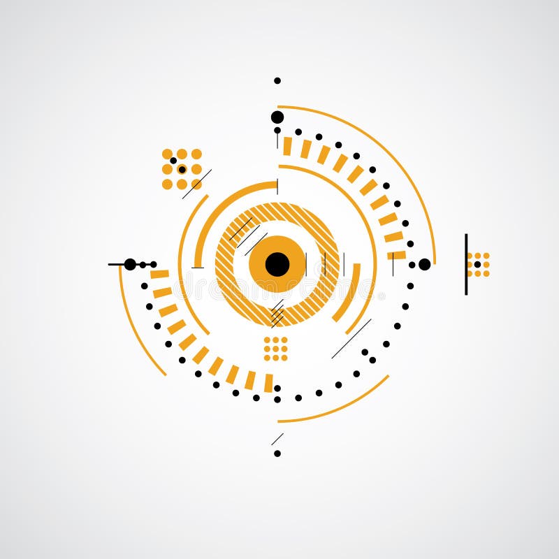 Geometric Technology Vector Drawing, Technical Wallpaper. Stock Vector ...