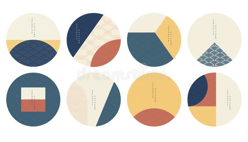 Geometric Template with Japanese Pattern Vector in Asian Style of Japan ...