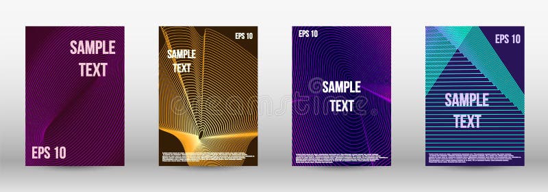 Geometric Template with Lines Stock Vector - Illustration of cover ...