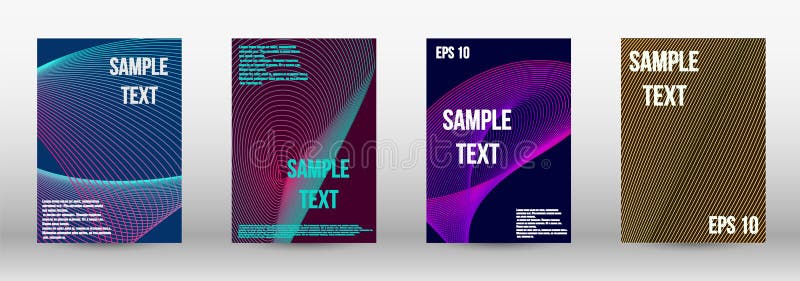 Geometric Template with Lines Stock Vector - Illustration of brochure ...
