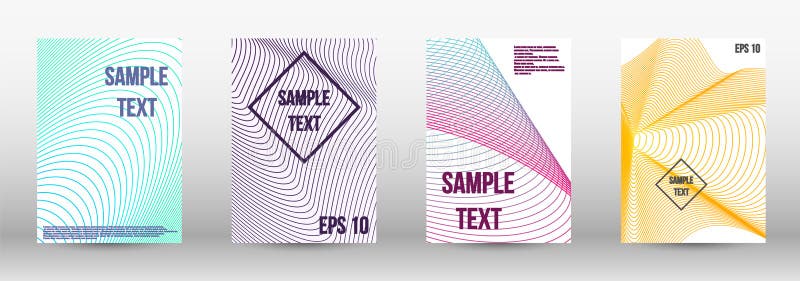 Geometric Template with Lines Stock Vector - Illustration of cover ...