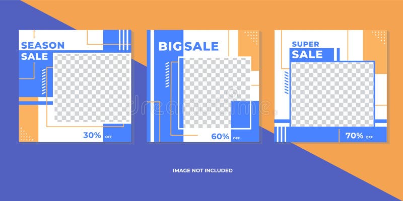 Geometric Template for Social Media and Posts, Vector Illustration ...