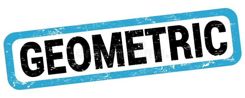 GEOMETRIC Text Written on Blue-black Rectangle Stamp Stock Illustration ...