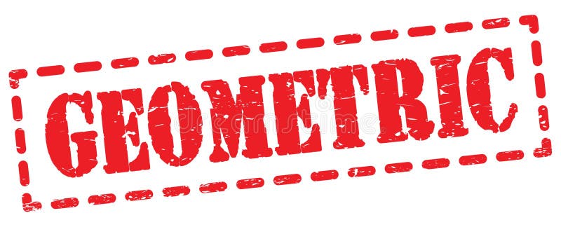 GEOMETRIC Text Written on Red Stamp Sign Stock Illustration ...