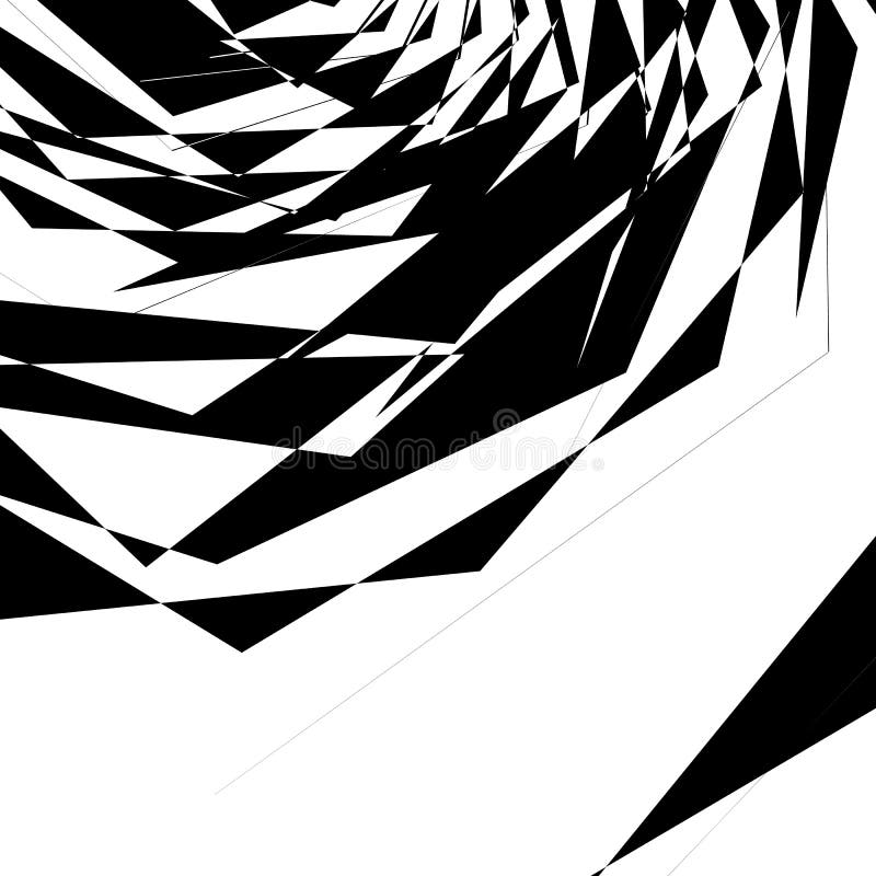 Geometric Texture with Random Angular Shapes. Monochrome Art Stock ...