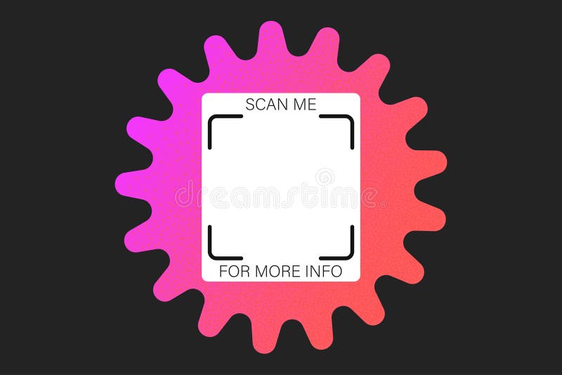 Geometric Textured QR Code Vector Element, Scan Me Phone Label Template ...