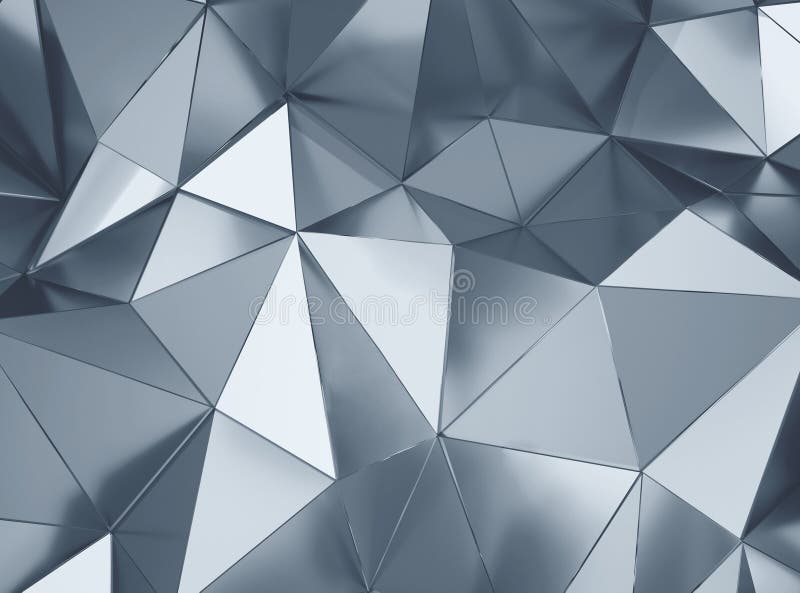 Geometric Three Dimensional Metal Background Stock Illustration ...