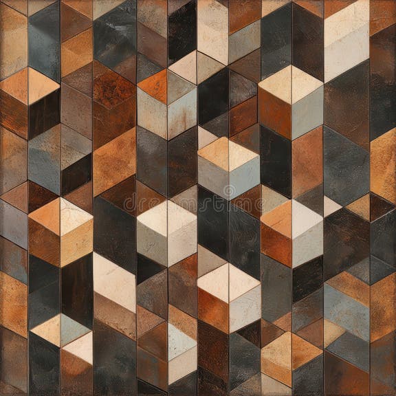 Geometric Tile Mosaic Texture, Triangular Pattern Design, Seamless ...