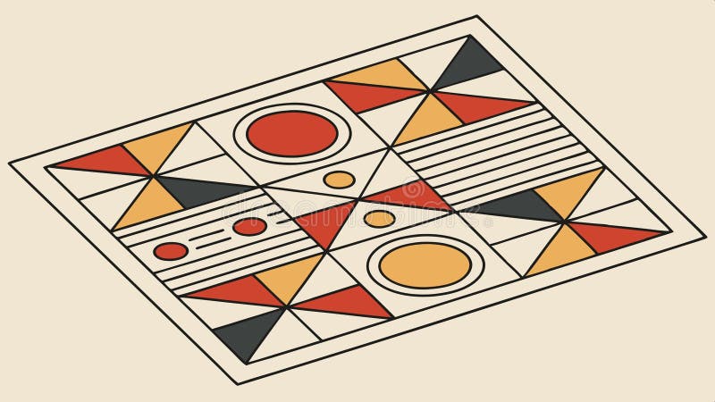 Geometric Tile Pattern Decorative Design Vector Design Generative Ai Stock Illustration