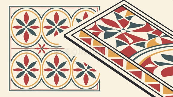 Geometric Tile Pattern, Decorative and Vintage Vector Design Generative ...
