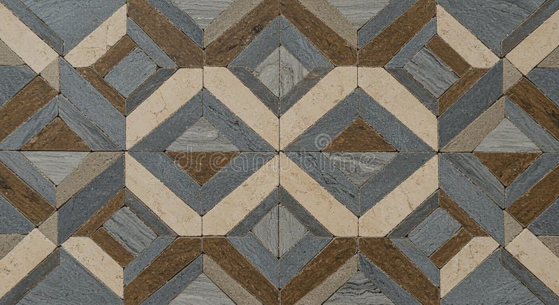 Geometric Tile Pattern Featuring Interlocking Diamond and Square Shapes ...