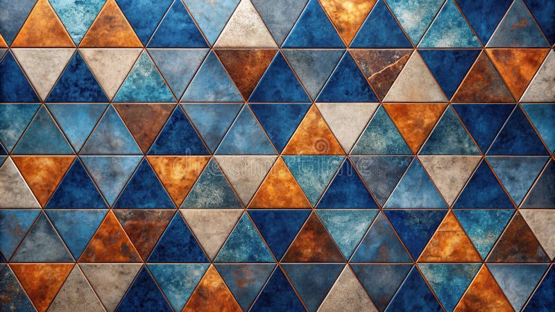 Geometric Tile Pattern a Seamless Texture of Triangular Tiles in Shades ...