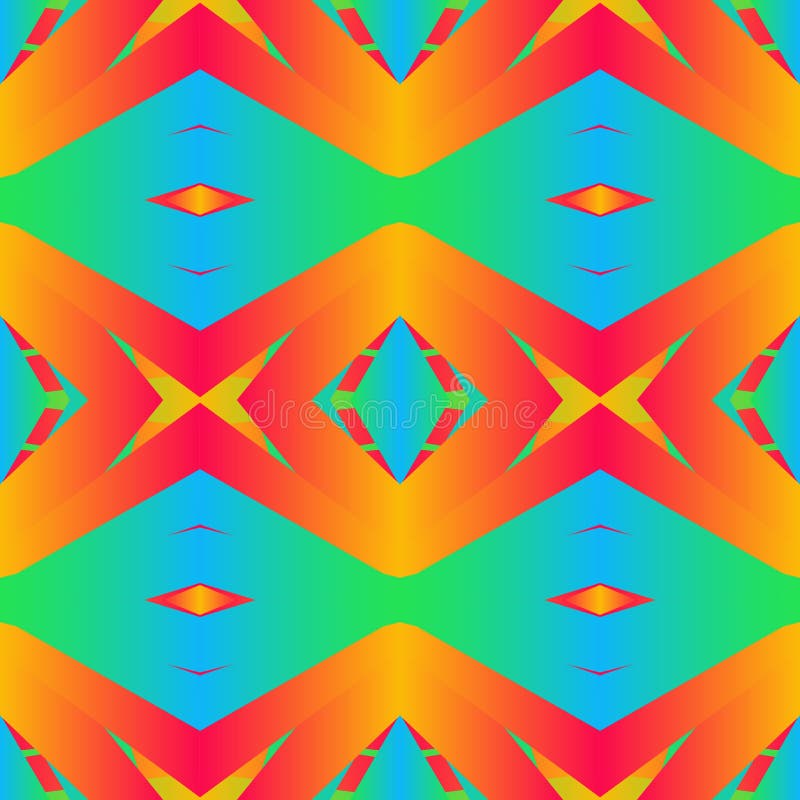 Geometric Tile Unusual Patchwork Seamless Pattern Vector Illustration ...