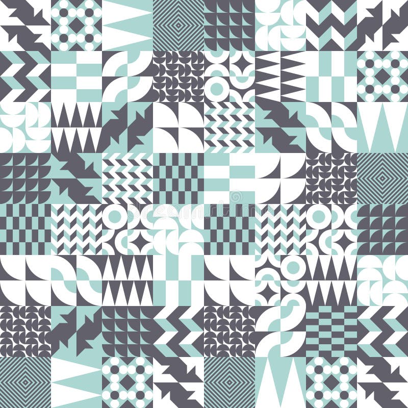 Geometric Tiles Linear Seamless Pattern Stock Vector - Illustration of ...