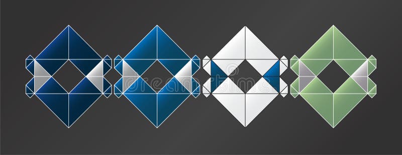 Vector Geometric Tiles with Square Shape Stock Illustration ...