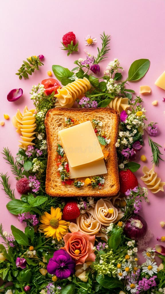 Geometric Toast Display, Combining Crisp Stock Image - Image of ...
