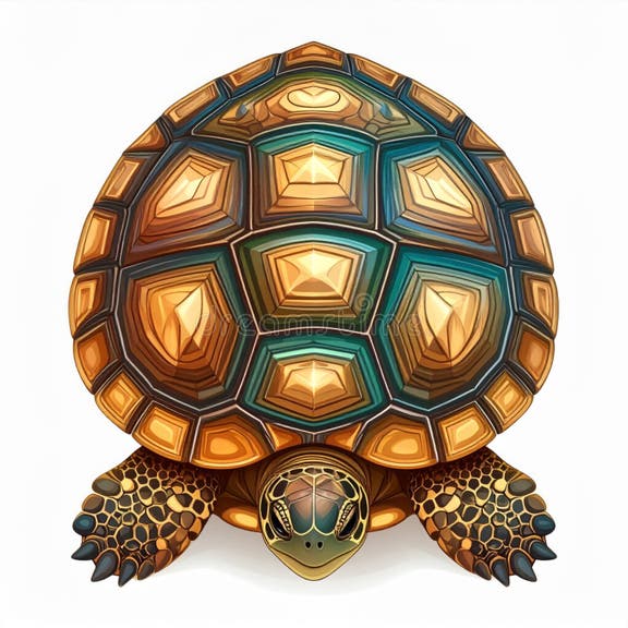 Geometric Tortoise Shell Pattern Digital Art Stock Illustration ...