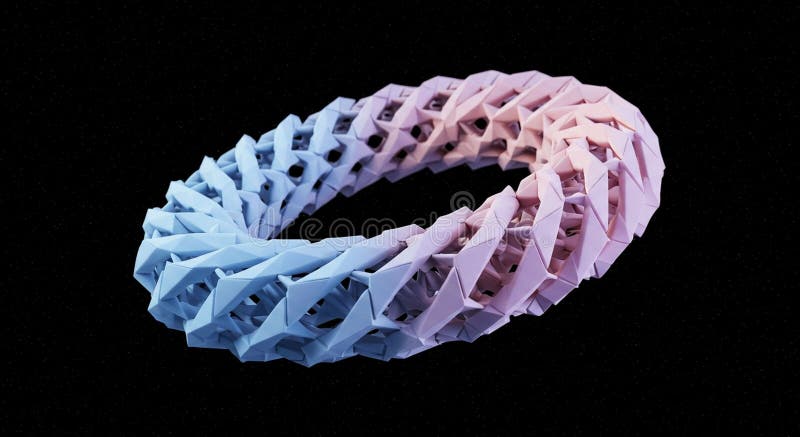 A Geometric Torus-shaped Structure Displays a Gradient of Colors from ...